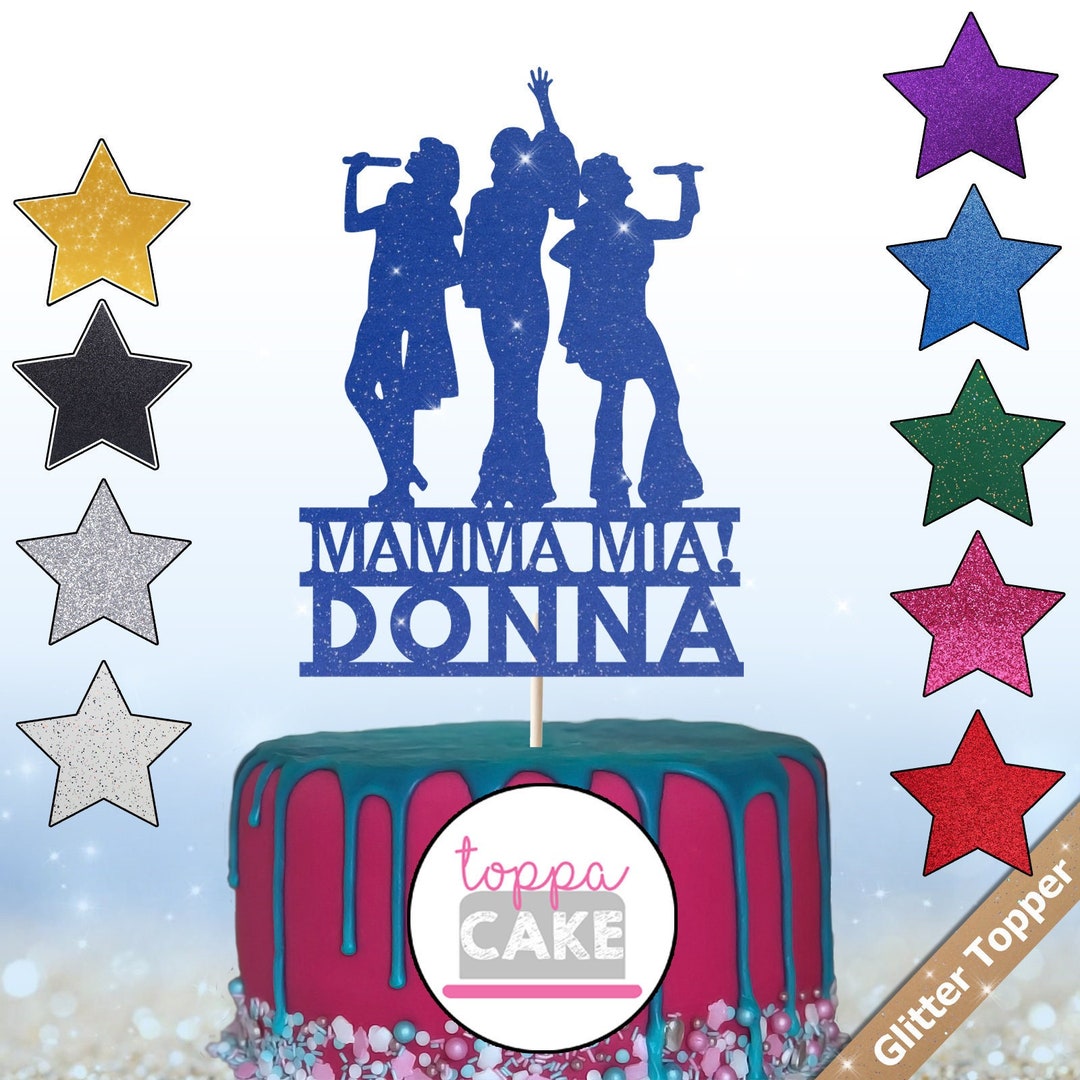 Personalised Mamma Mia Cake Topper Any Name Musical Girls Party ...