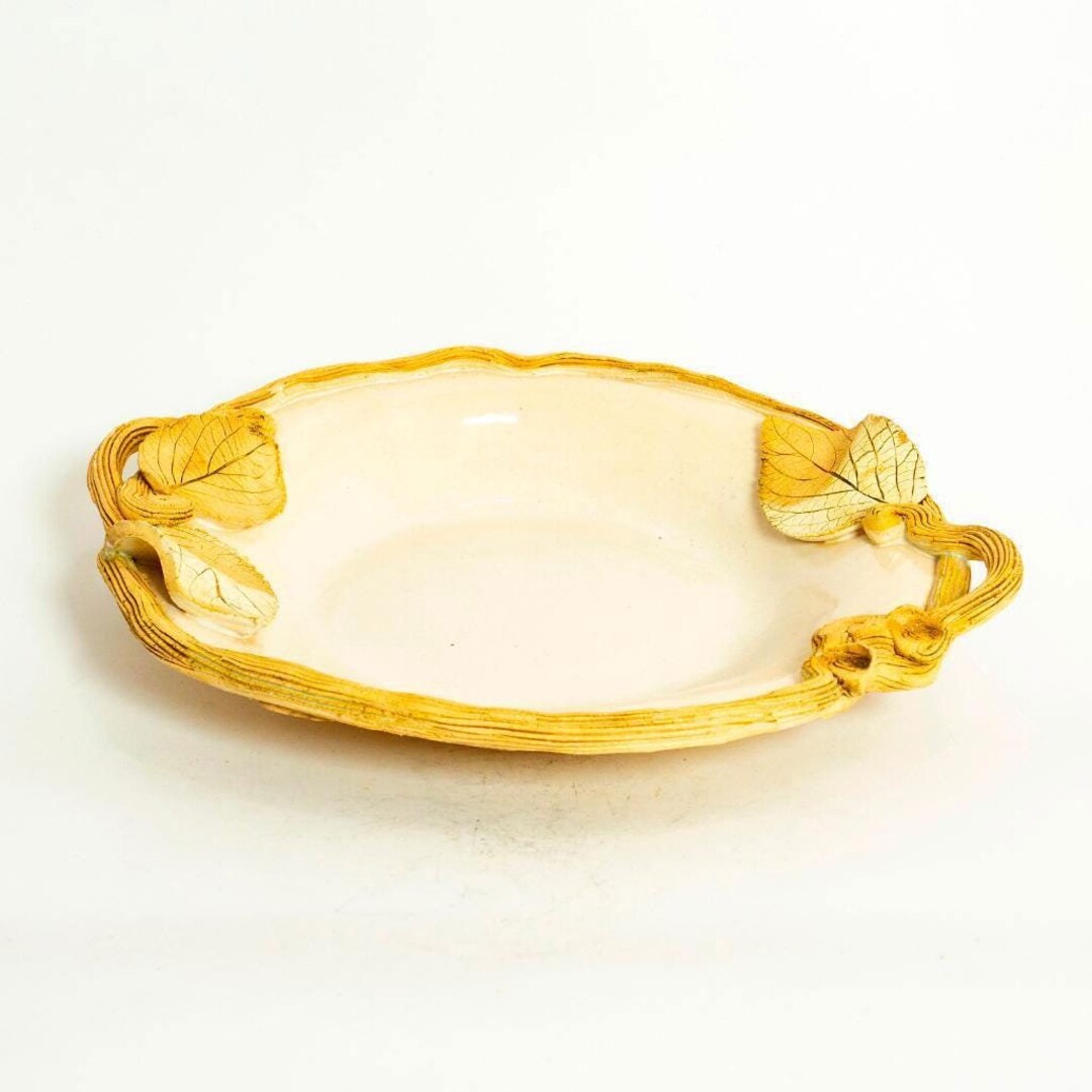 Dishes-3 Brigitte Haag Vine Leaf Pottery Serving Dishes - Etsy