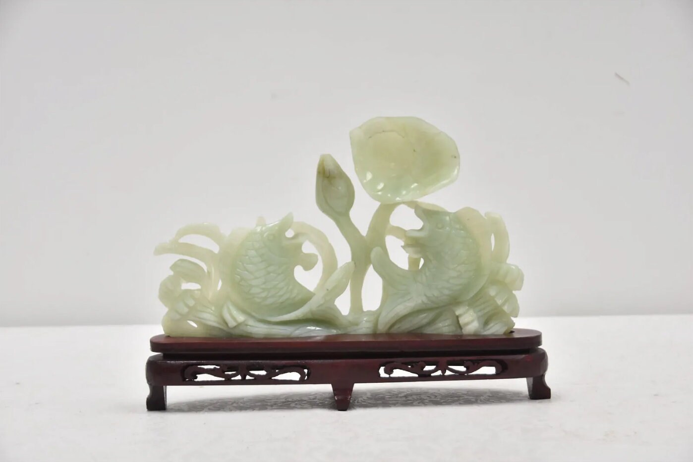 JADEITE Figurine-carved Jadite Fish Grouping on Lily Pad - Etsy