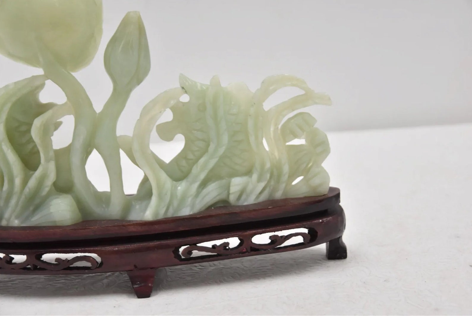 JADEITE Figurine-carved Jadite Fish Grouping on Lily Pad - Etsy