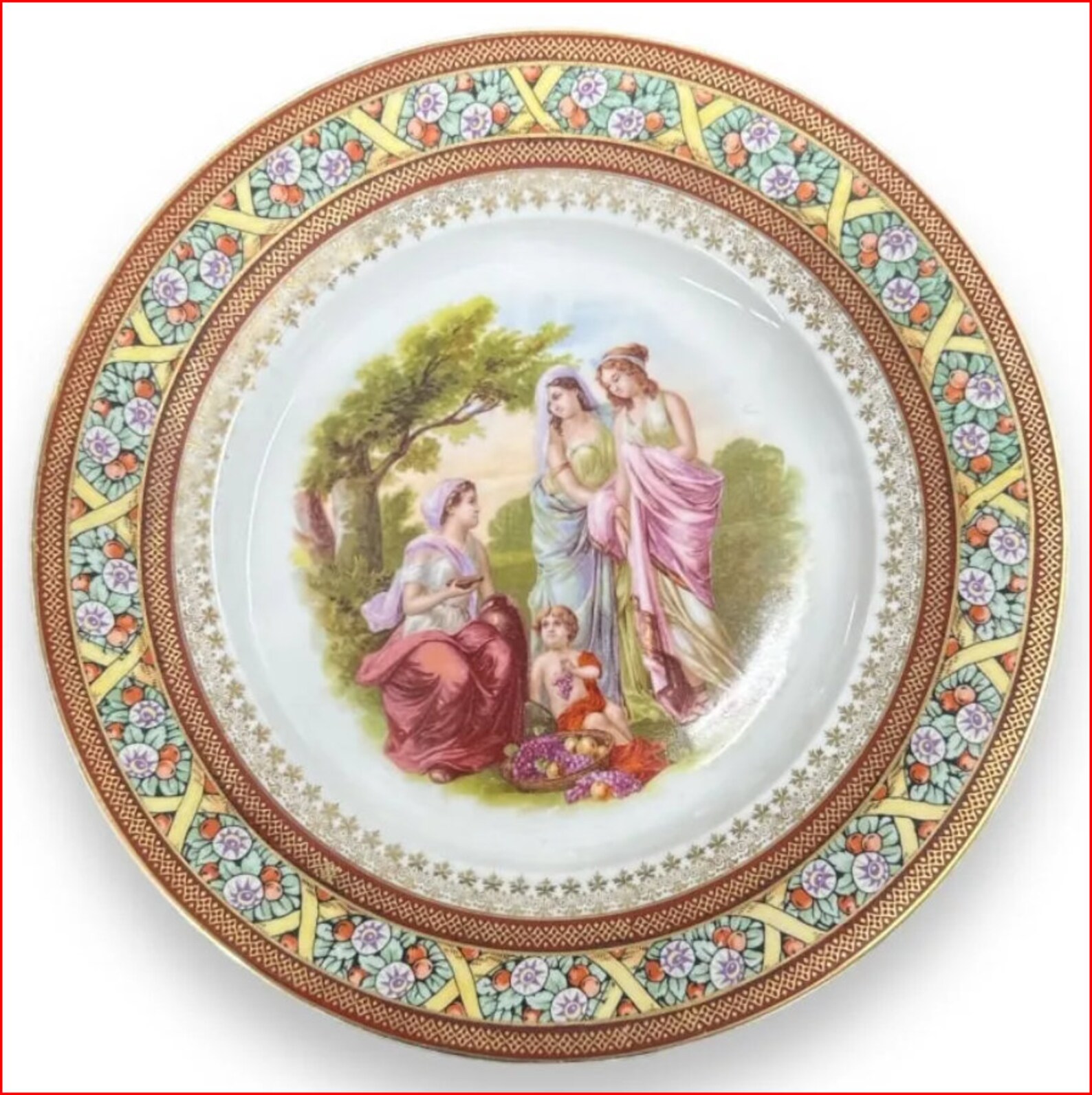 Antique Royal Vienna Porcelain Plates Set of 12, Vienna Plates With ...