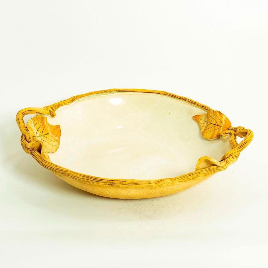 Dishes-3 Brigitte Haag Vine Leaf Pottery Serving Dishes - Etsy