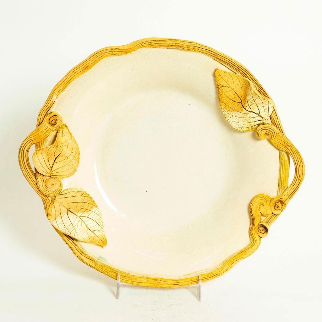 Dishes-3 Brigitte Haag Vine Leaf Pottery Serving Dishes | Etsy