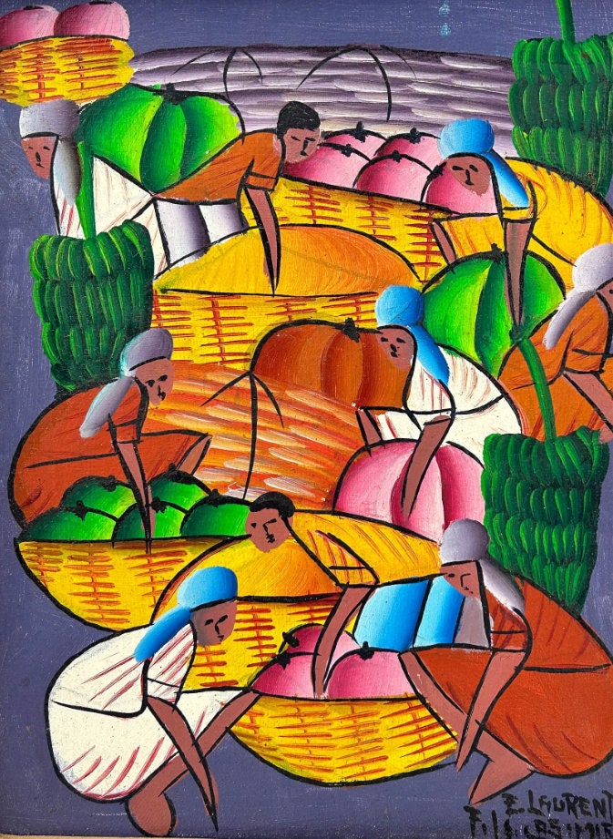 Casimir Laurent 1928-1990 Haitian Art Oil Painting - Etsy