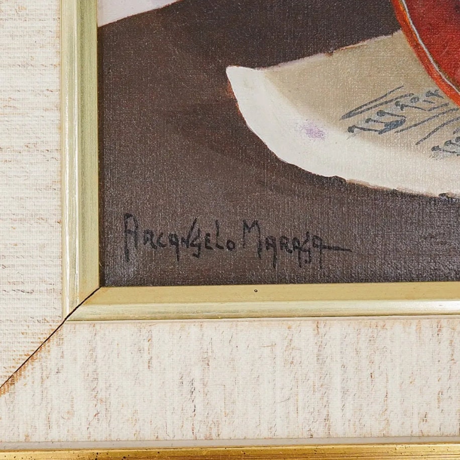 Trompe L'oeil Oil Painting by Archangelo Maraga (b.1925-2007) - Etsy
