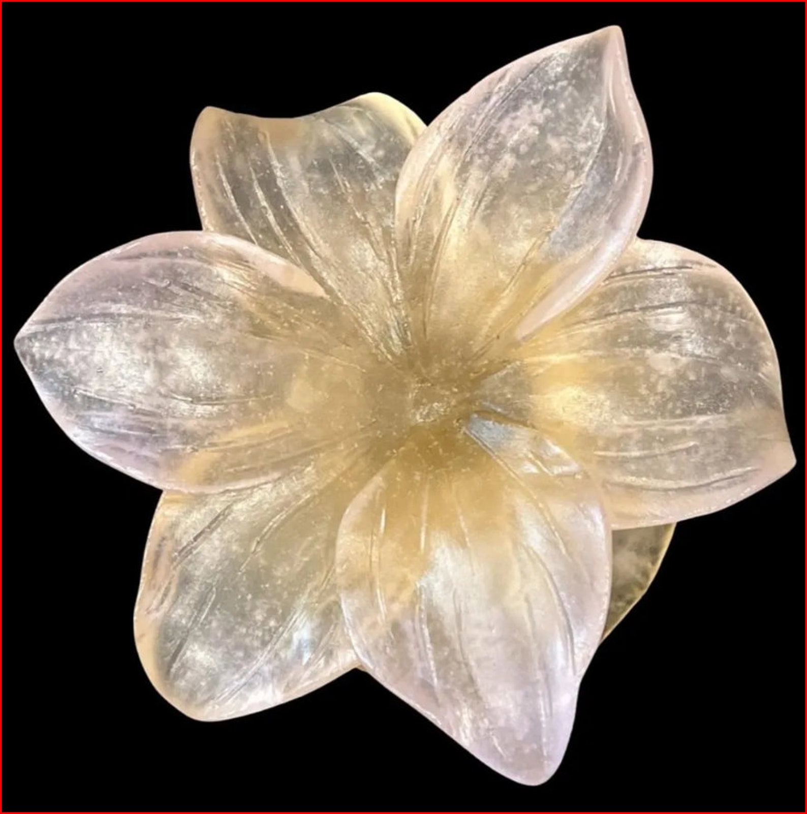 Daum Crystal Flower Paperweight - Etsy