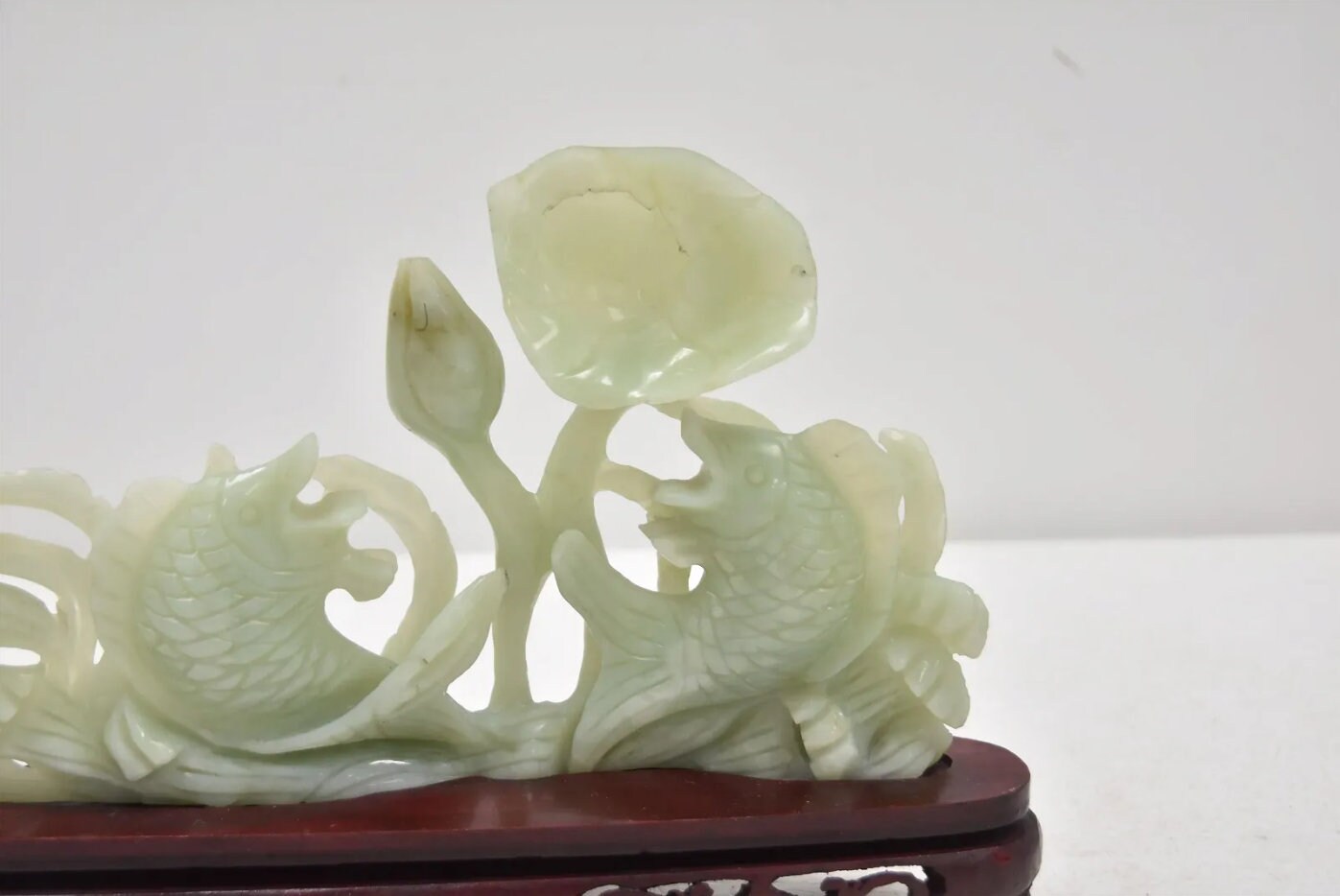 JADEITE Figurine-carved Jadite Fish Grouping on Lily Pad - Etsy