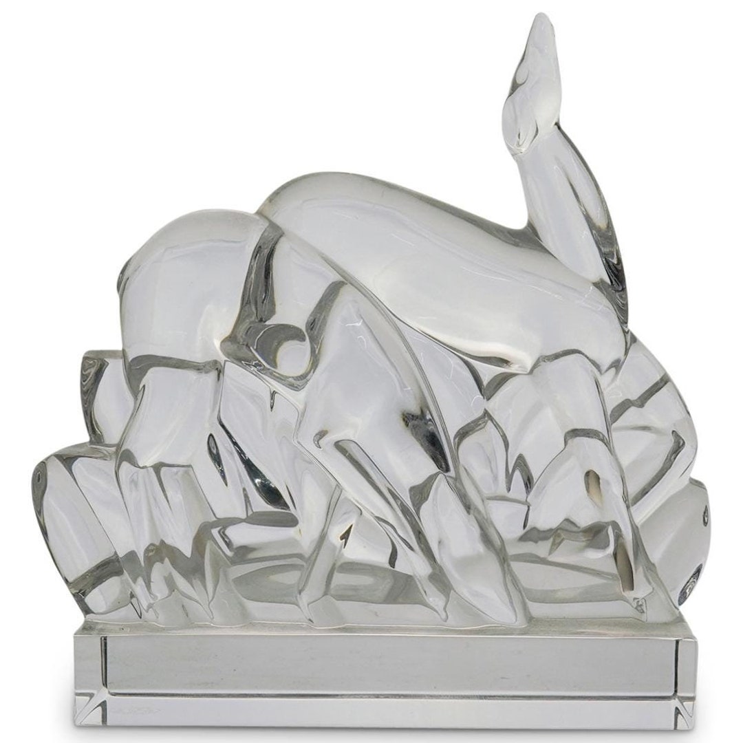 Handmade Modern Crystal Deer, Baccarat Crystal Deer Mini Figurine, Deer ...