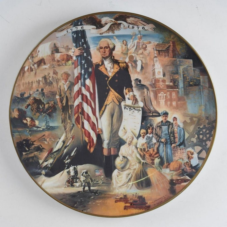 Plate-gorham Omnibus Murals Series GEORGE WASHINGTON PLATE - Etsy