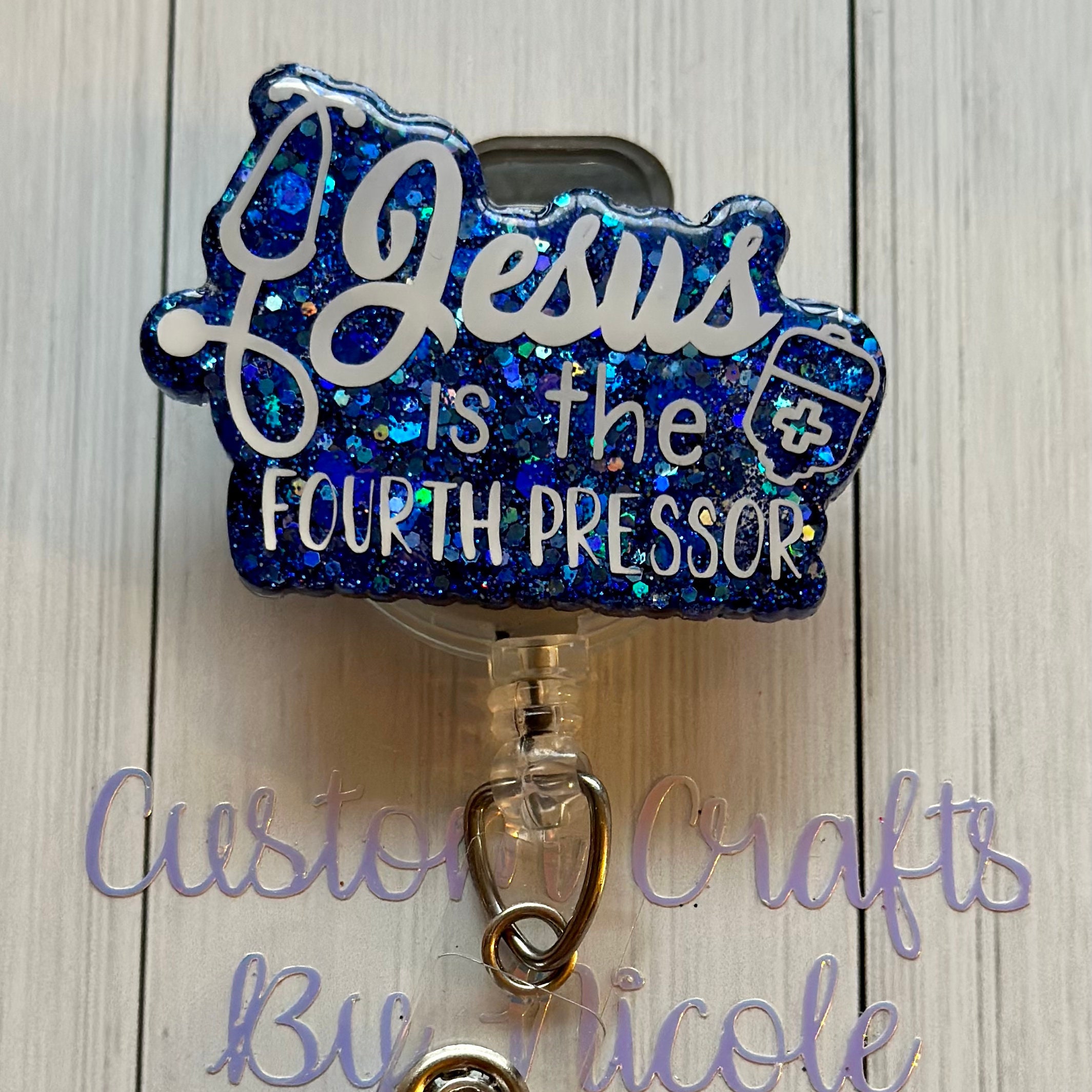 Jesus is the Fourth Pressor Retractable Pinch Clip Badge Reel - Etsy
