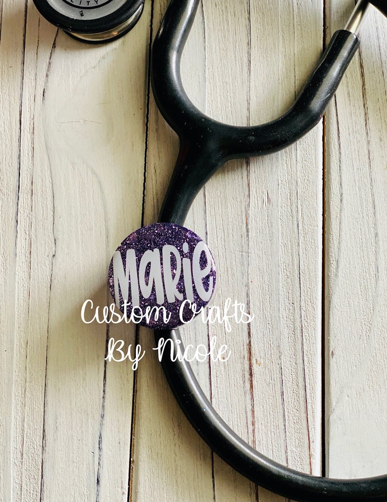 Round Stethoscope ID Tag | Etsy
