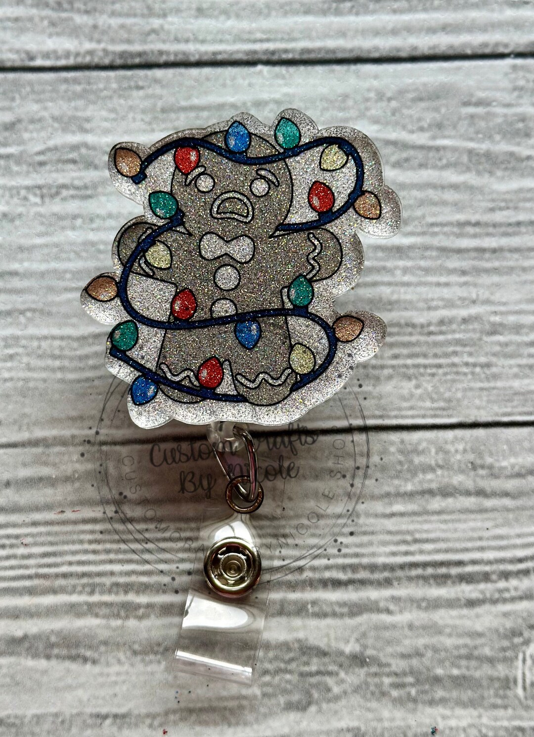 Tangled Gingerbread Man - RTS Pinch Clip Badge Reel - Etsy