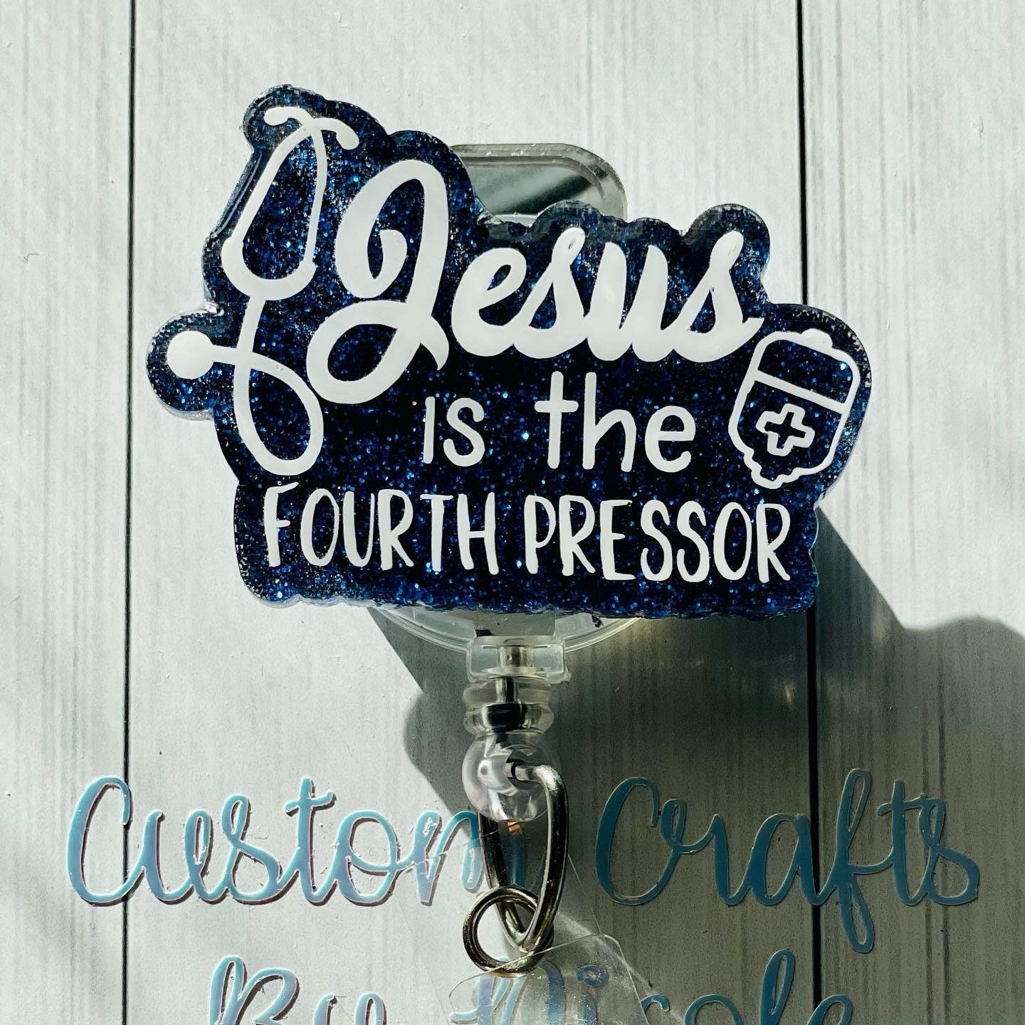 Jesus is the Fourth Pressor Retractable Pinch Clip Badge Reel - Etsy