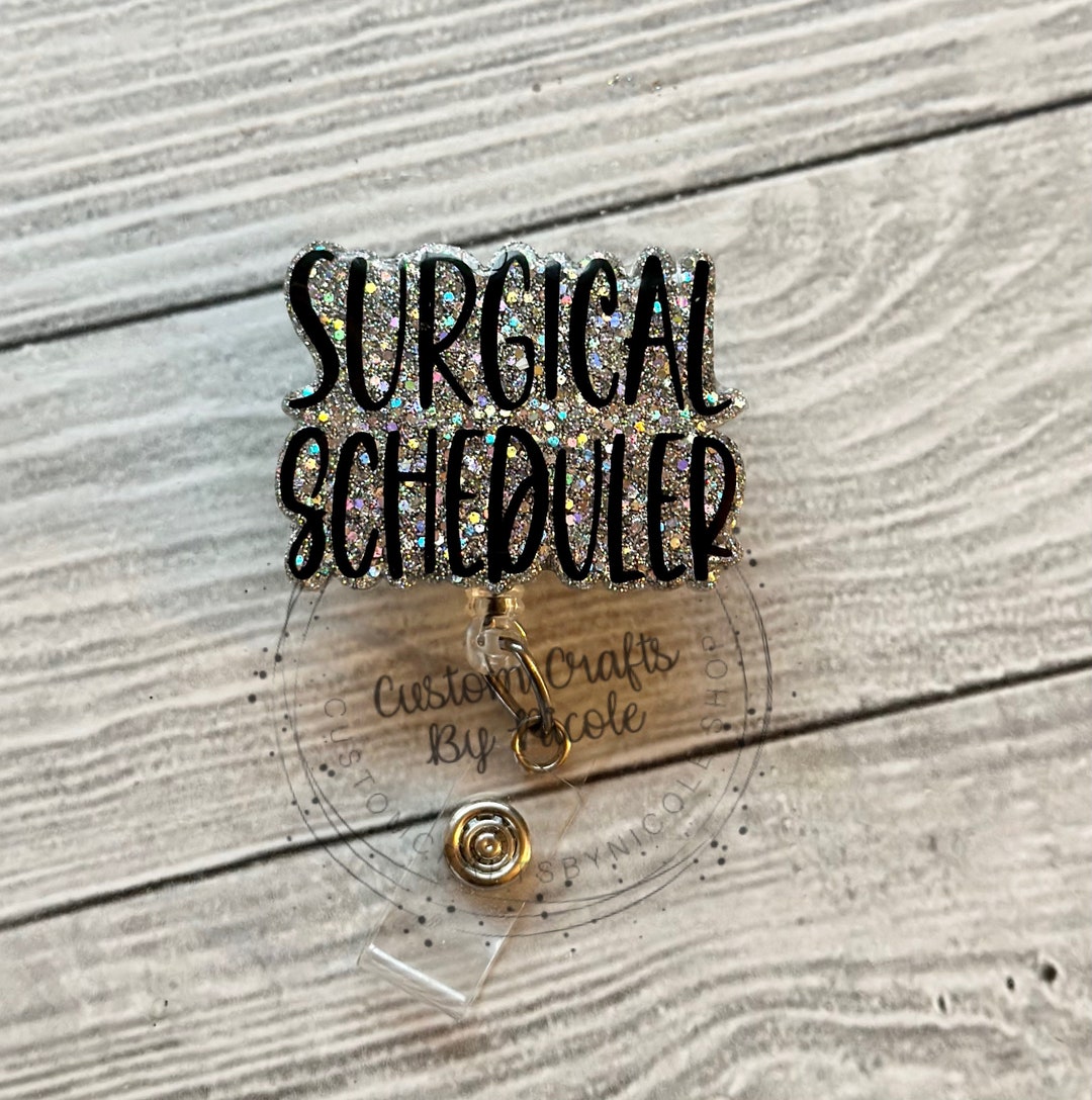 Surgical Scheduler Pinch Clip Retractable Badge Reel - Etsy
