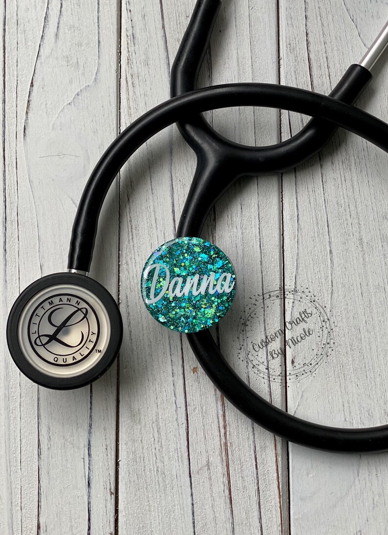 Round Stethoscope ID Tag - Etsy