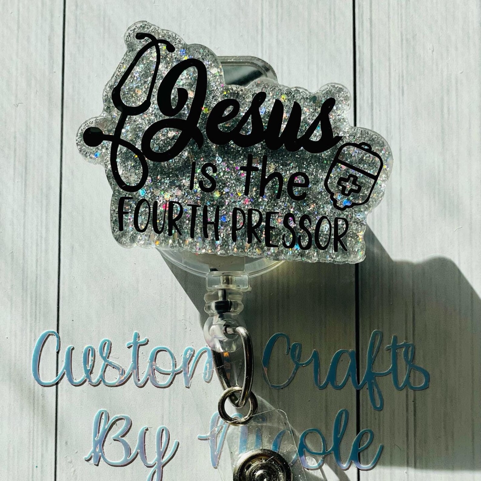 Jesus is the Fourth Pressor Retractable Pinch Clip Badge Reel - Etsy