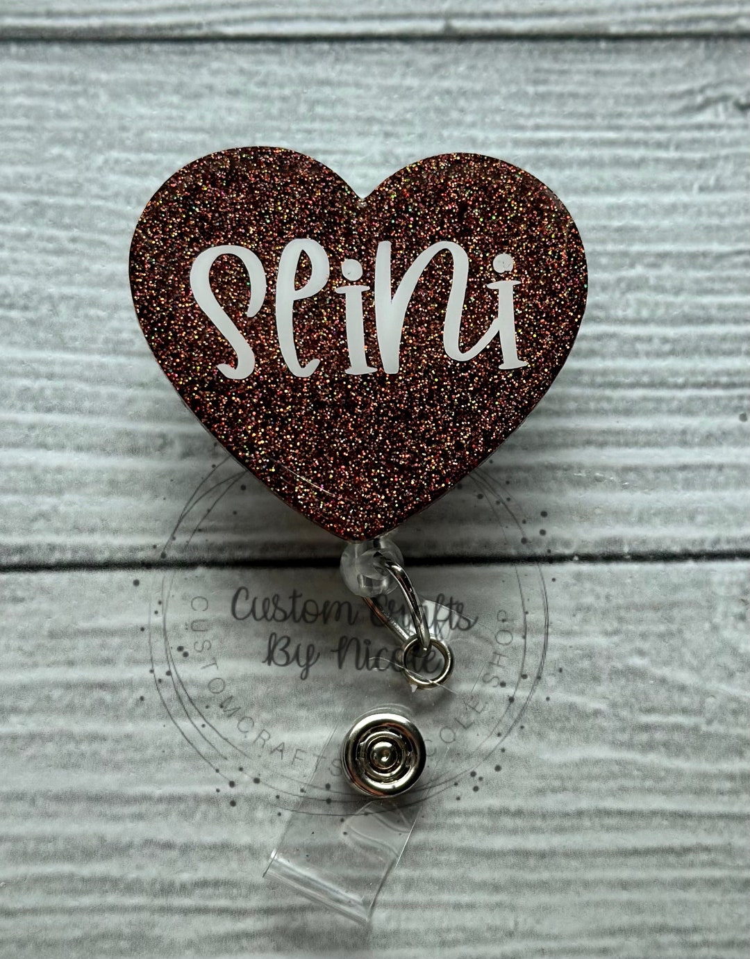 Customized Heart Shaped Badge Reel - Etsy