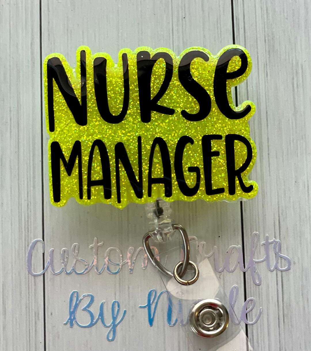 Nurse Manager Pinch Clip Badge Reel - Etsy