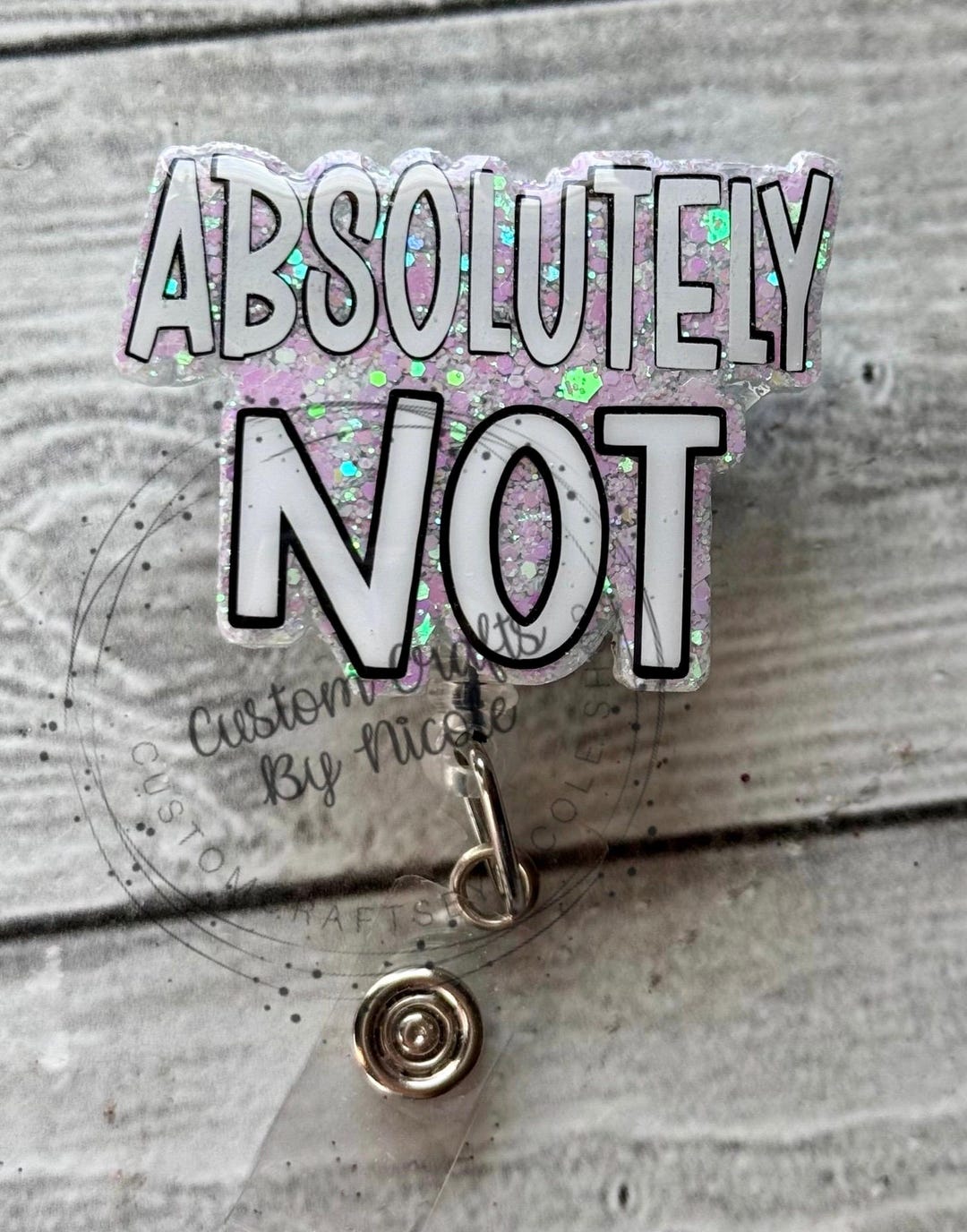 Absolutely NOT Pinch Clip Badge Reel - Etsy