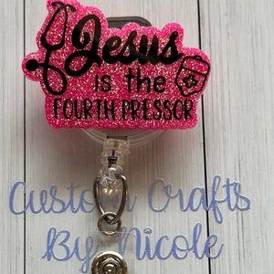 Jesus is the Fourth Pressor Retractable Pinch Clip Badge Reel - Etsy