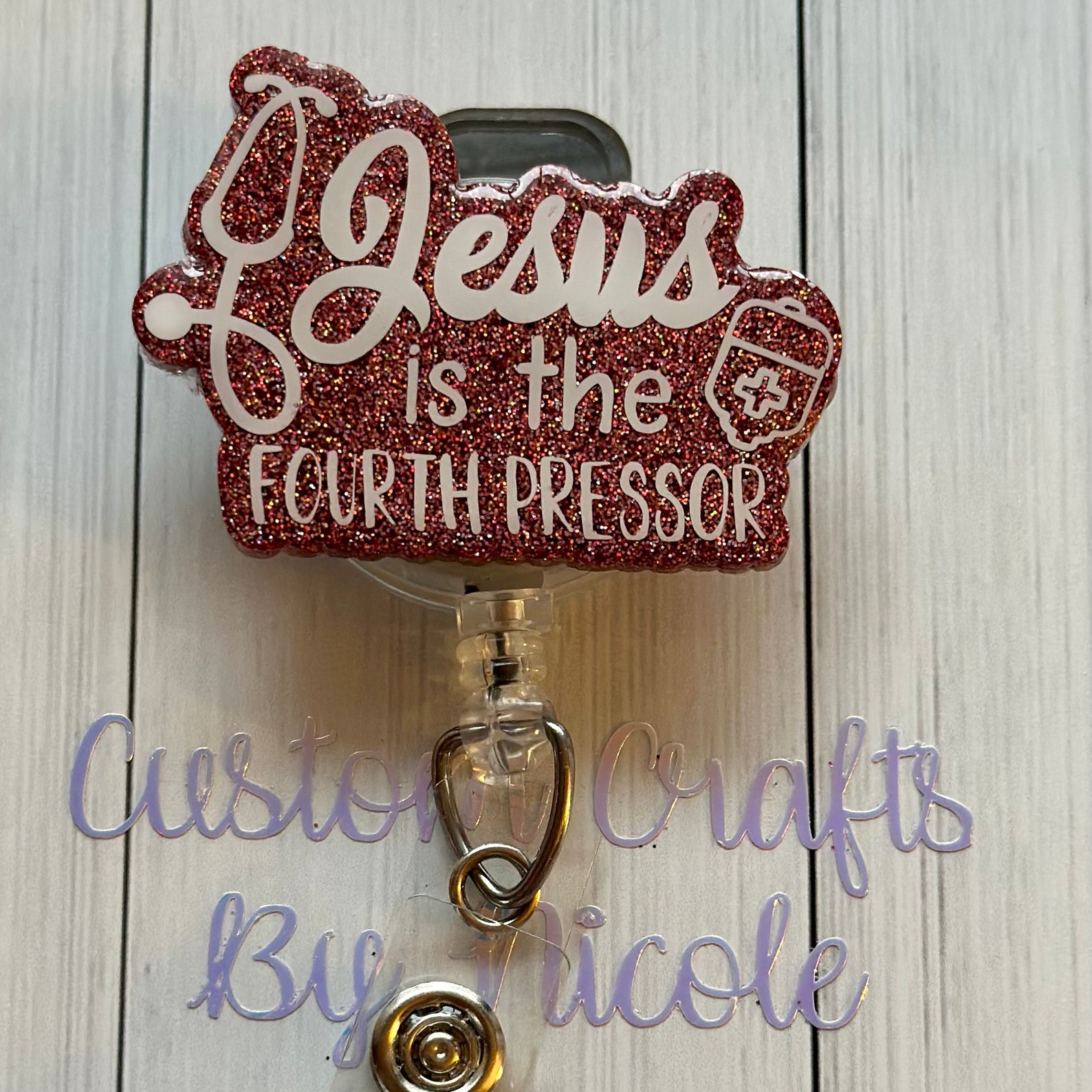 Jesus is the Fourth Pressor Retractable Pinch Clip Badge Reel - Etsy