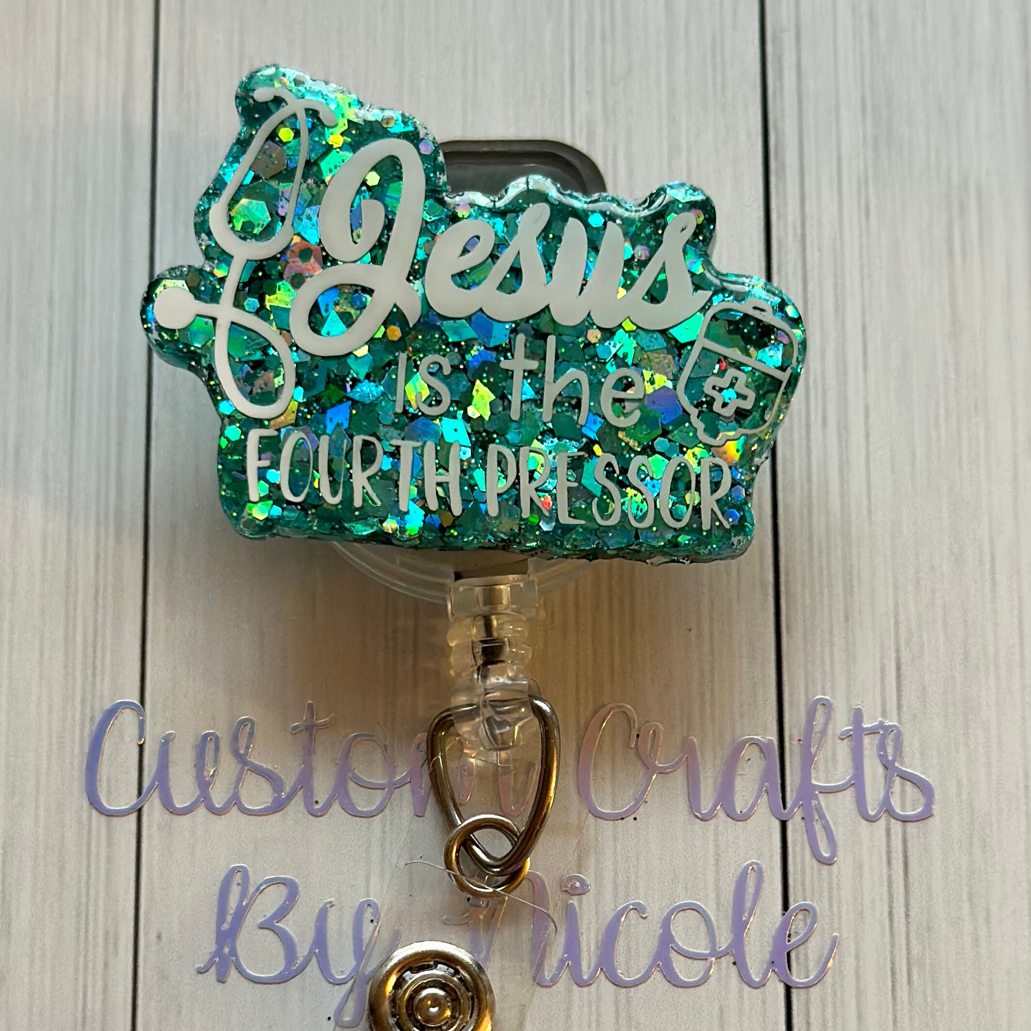 Jesus is the Fourth Pressor Retractable Pinch Clip Badge Reel - Etsy
