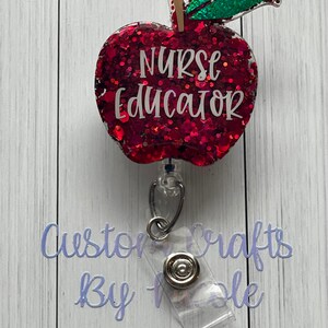Custom Apple Pinch Clip Badge Reel - Etsy