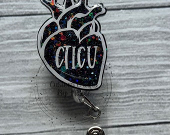 Heart Reel-heart Badge Reel Heart Badge Cardiac Heart - Etsy
