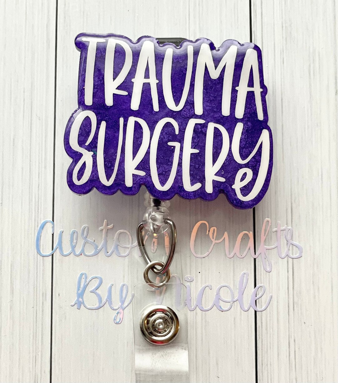 Trauma Surgery Pinch Clip Retractable Badge Reel - Etsy