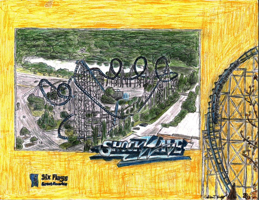 Shockwave Six Flags Great America - Etsy