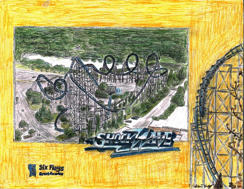 Shockwave Six Flags Great America - Etsy