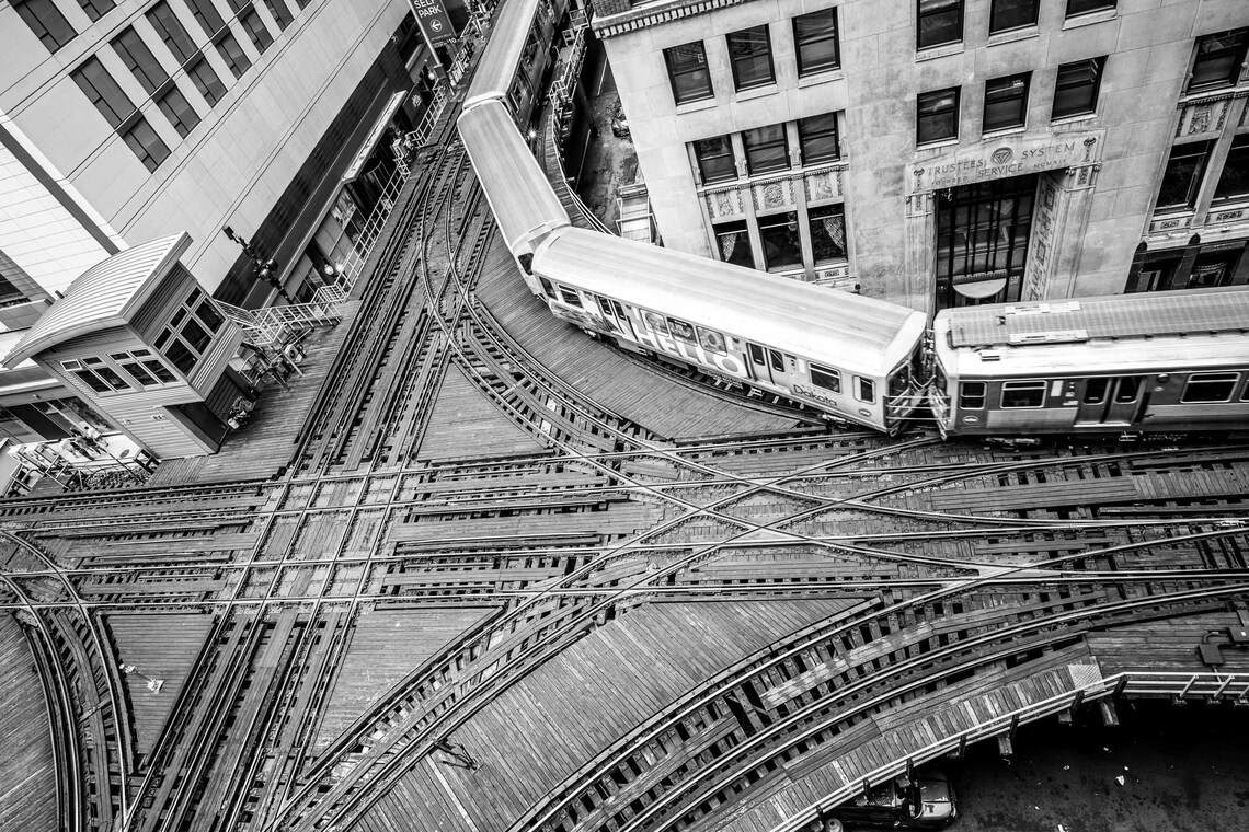 Chicago El Train the Loop - Etsy