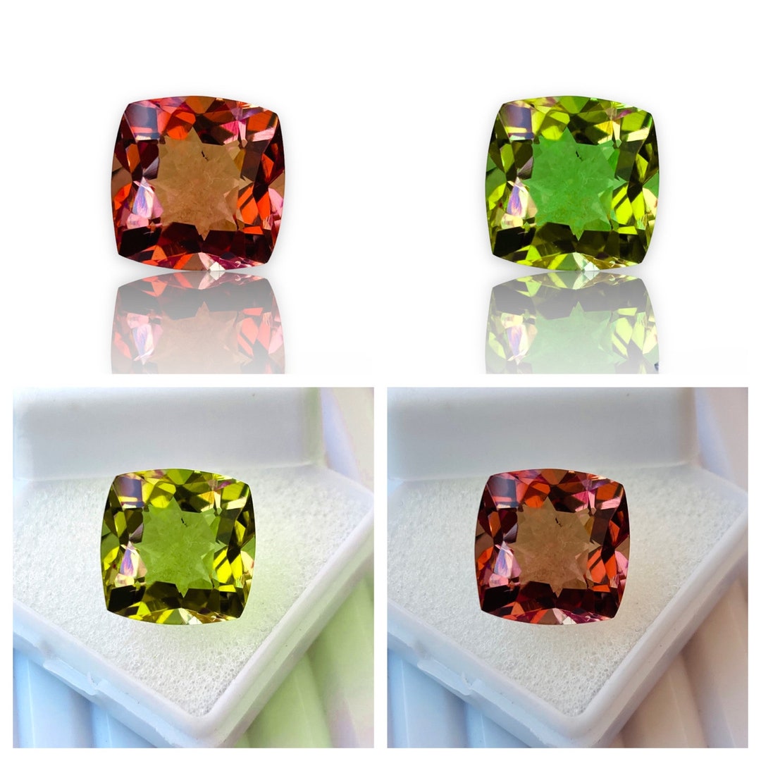 A Gorgeous Alexandrite Color Changing Gemstone Cushion Shape Quality ...
