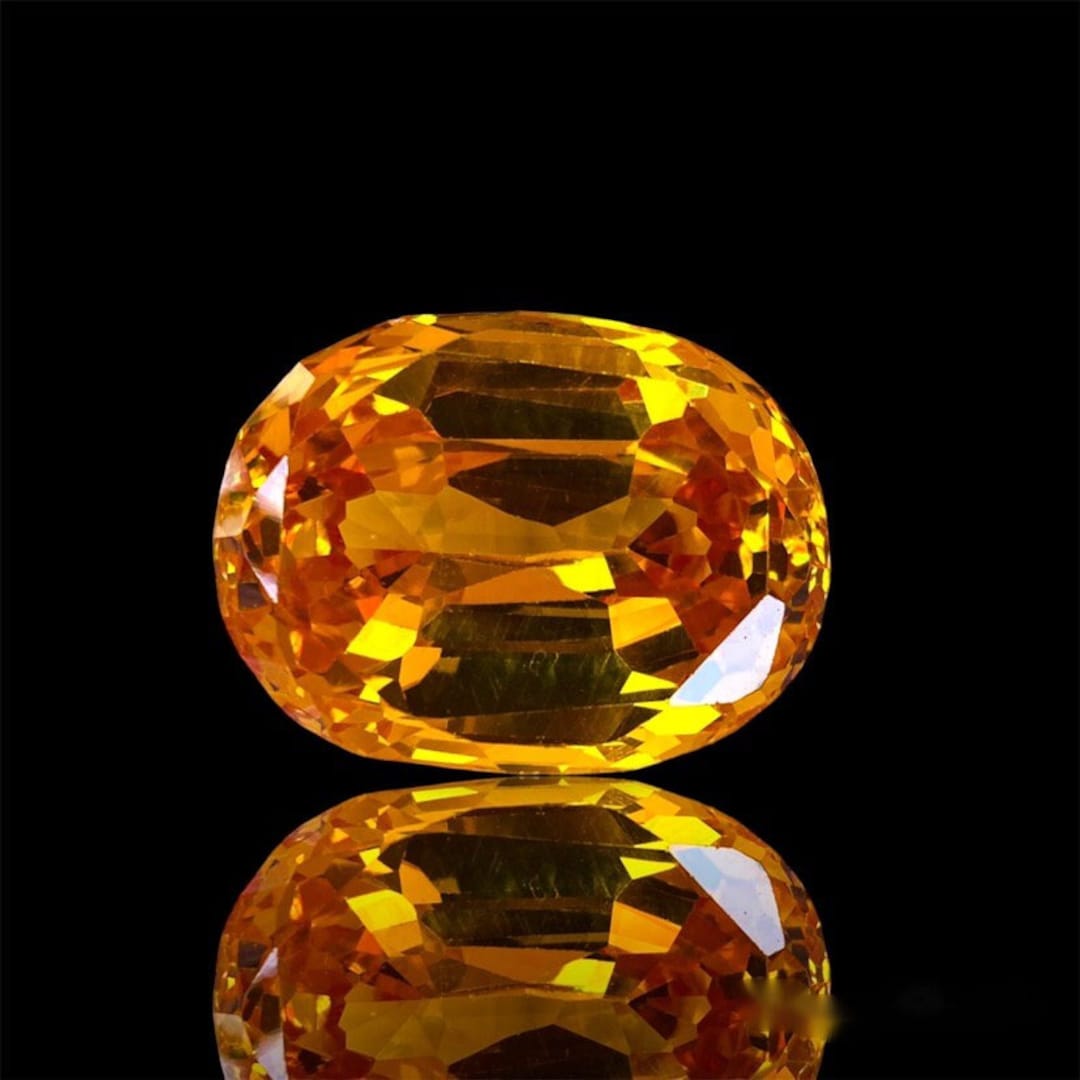 Precious!!!!!! Yellow Topaz Oval Shape Gemstone Excellent Cut Top ...