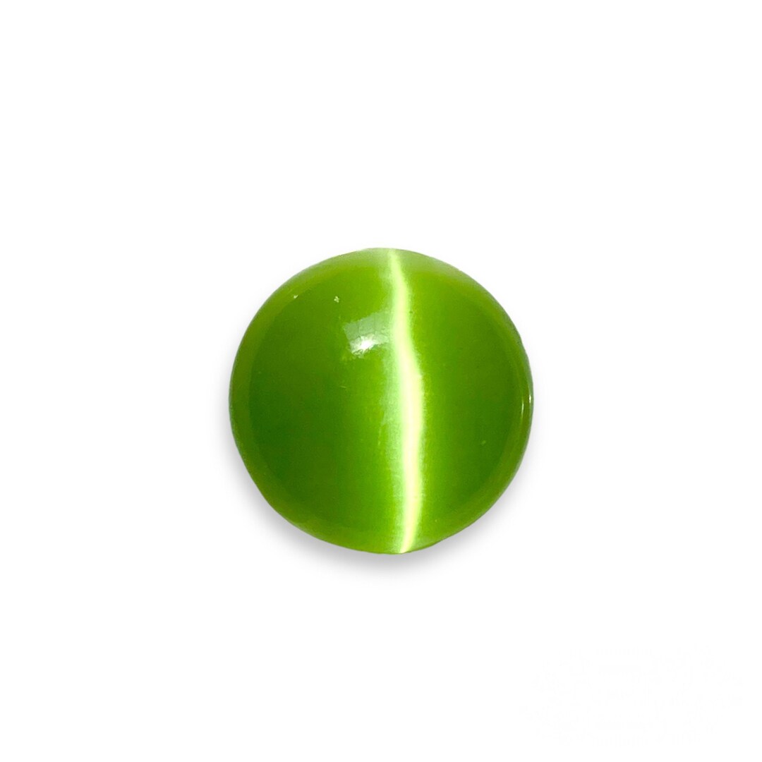 100% Natural Green Cat Eye Beautiful Gemstone Oval Shape Excellent ...