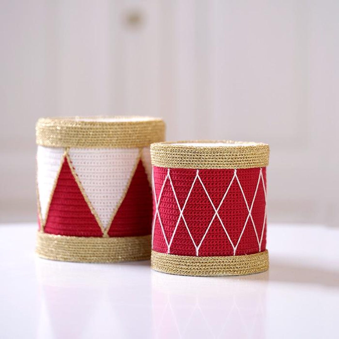 Classic Drum Boxes - Crochet Pattern - Etsy