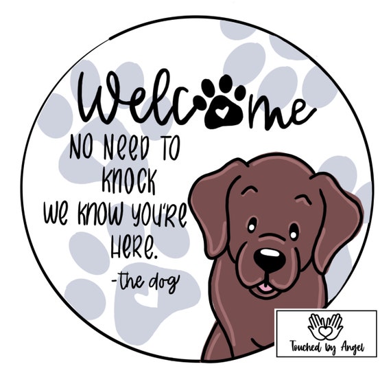 Chocolate Lab Door Hanger Sign Template SVG JPG - Etsy