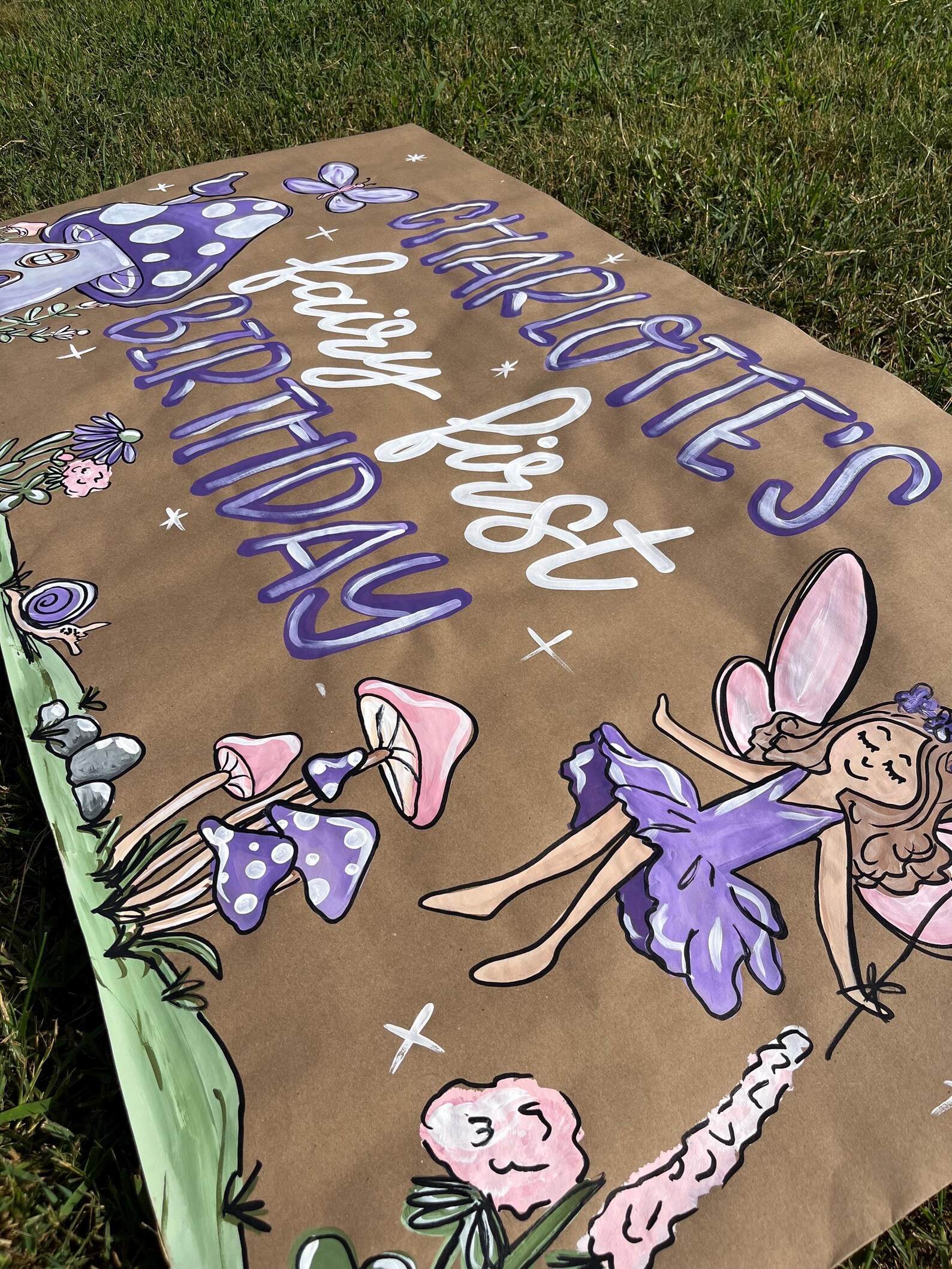 Handpainted Fairy One Banner - Etsy