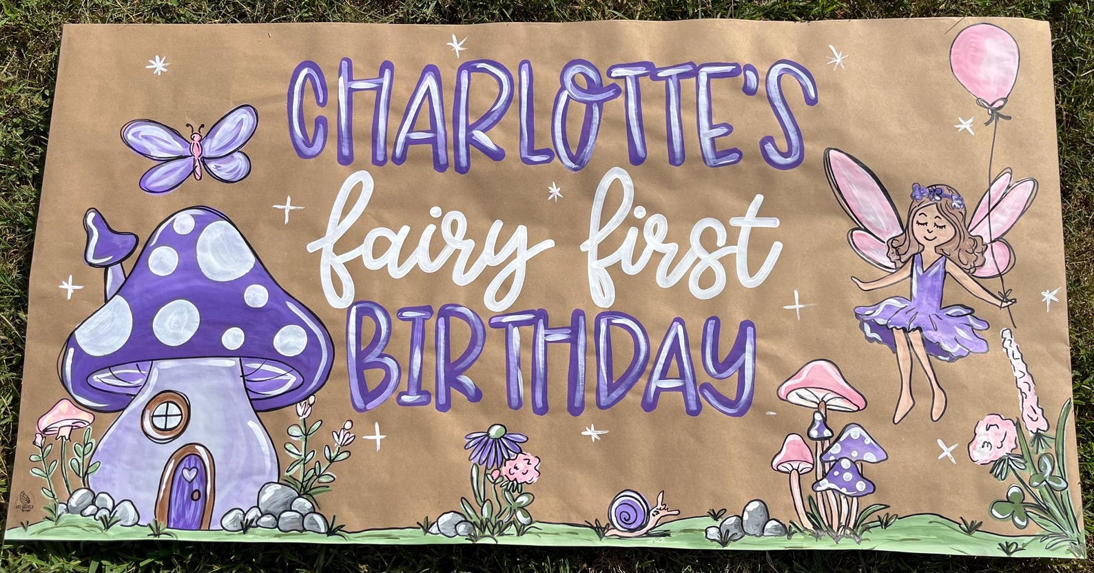 Handpainted Fairy One Banner - Etsy