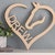 Love Heart Wooden Sign, Love Wall Art, Valentine's Day Door Hanger ...