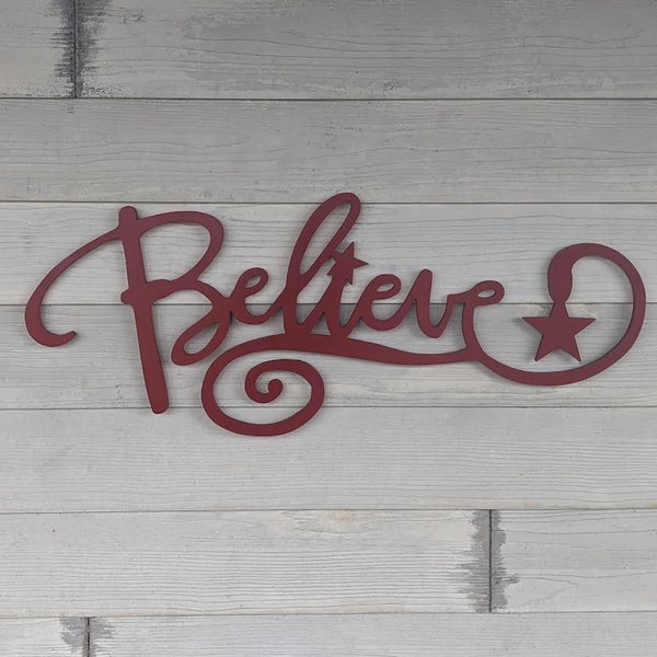 Believe Sign - Etsy
