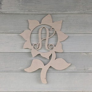 Sunflower Wooden Monogram 20" Sunflower Decor Custom Sunflower Door ...