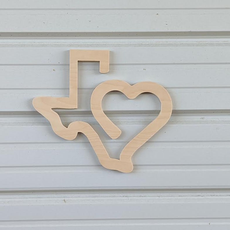 Texas Heart Wooden Sign Love Texas Sign Texas Wood Décor | Etsy