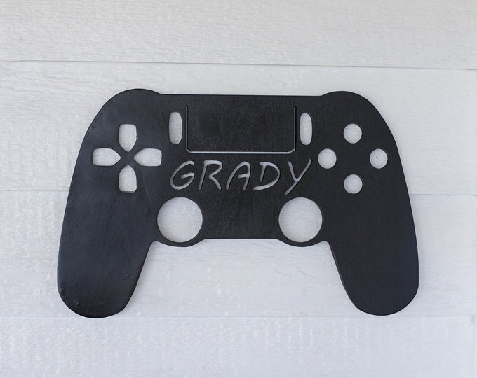 Game Controller Name Sign for Kids Video Game Décor Boys Room Name Sign ...