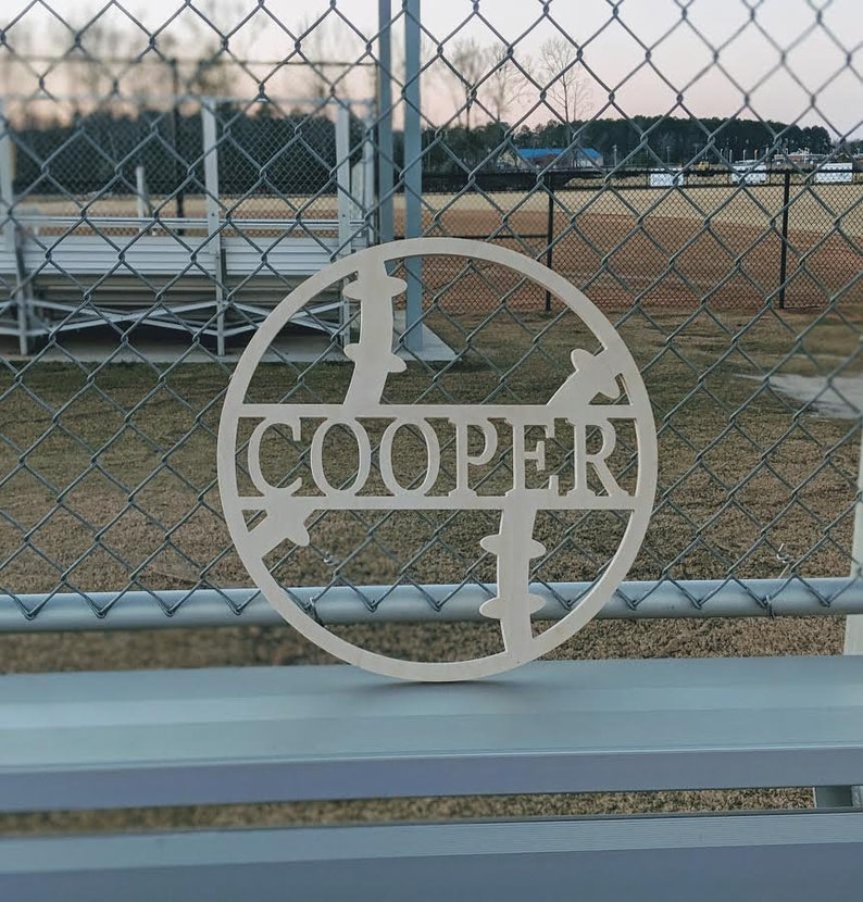 Wooden Baseball Name Sign, Baseball Decor for Boys Room, Personalized ...