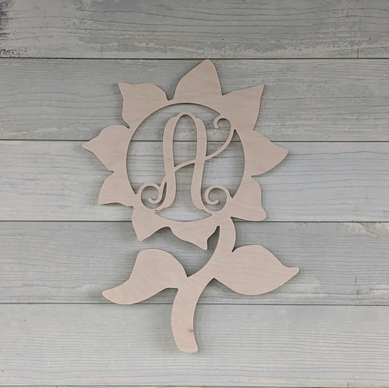 Sunflower Wooden Monogram 20 Sunflower Decor Custom - Etsy