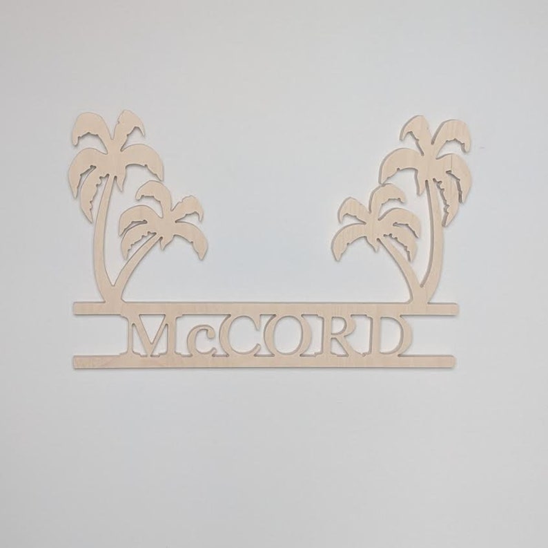 Personalized Palm Tree Wall Art Tropical Palm Tree Last Name - Etsy