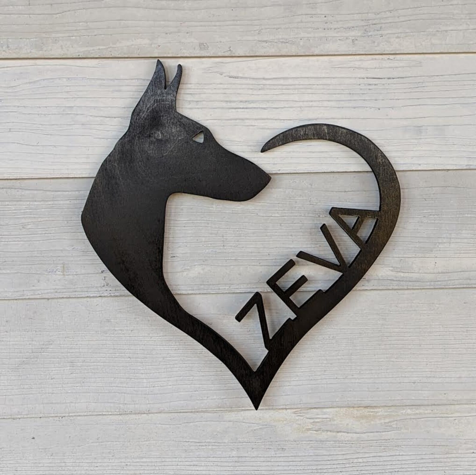 Personalized Wooden Dog Heart Custom Wooden Dog Décor Dog | Etsy