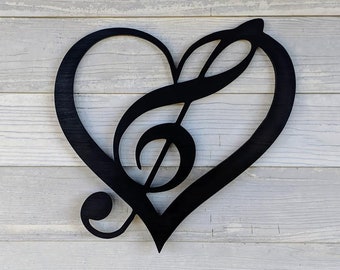 Treble Clef Heart | Etsy