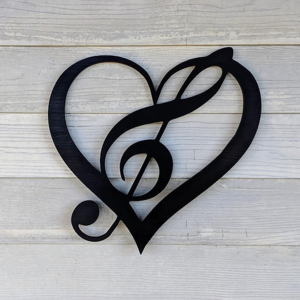 Treble Clef Heart - Etsy